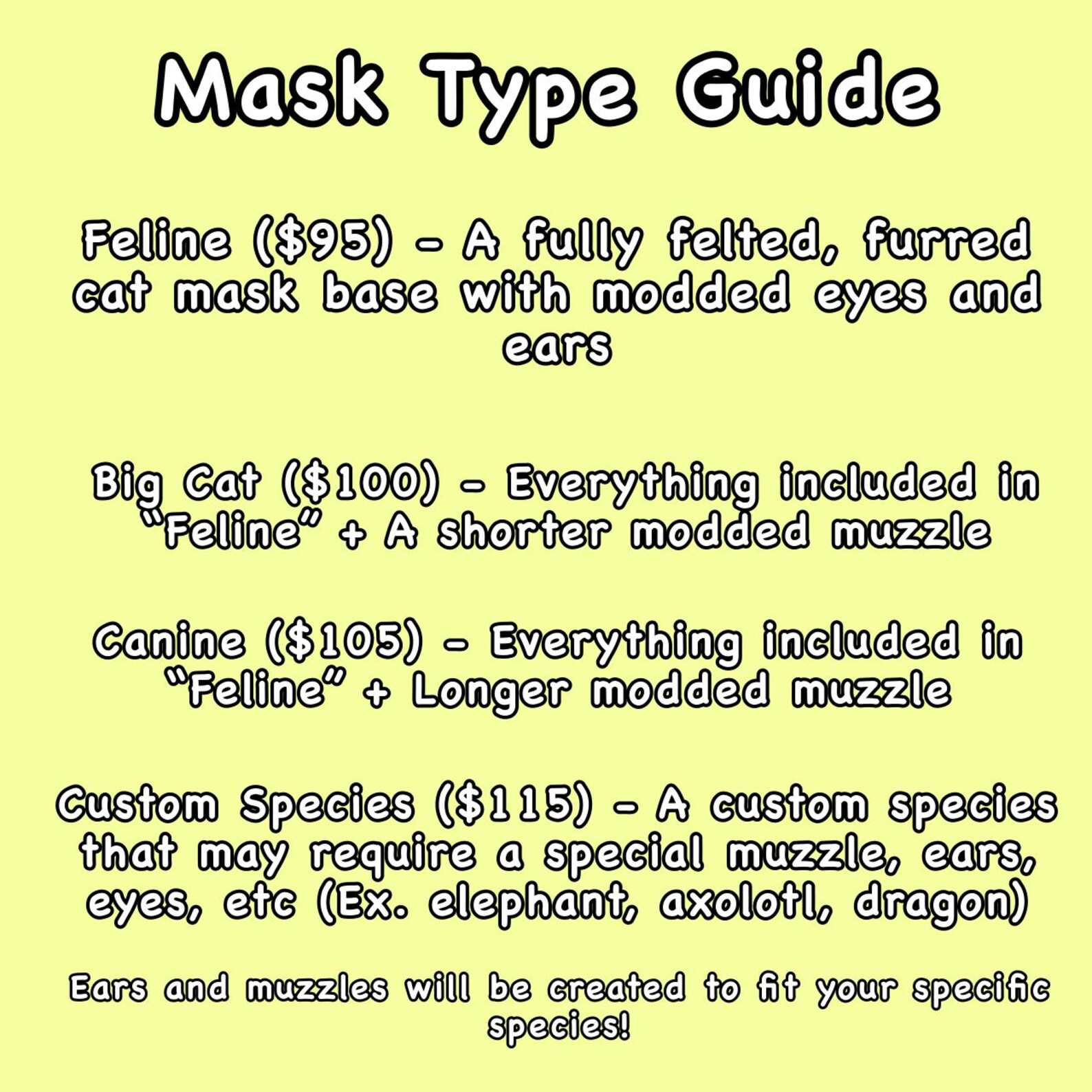 Therian Mask Commissions! - Etsy