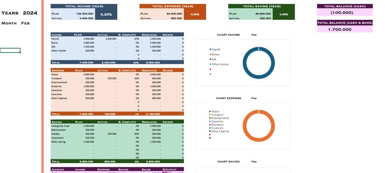 Template, Digital Template, Office, Canva, Excel, Planner, Finance - Etsy