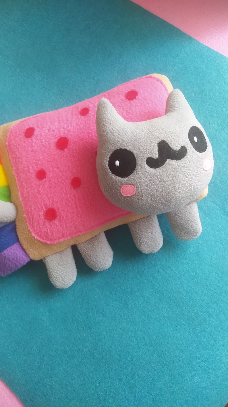 Nyan Cat Plush, Cookie Rainbow Cat, Handmade Cate - Etsy