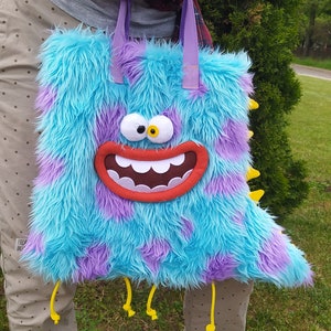 Tote Bag Fluffy Dragon Monster - Unique Funny Designer Bag - Etsy