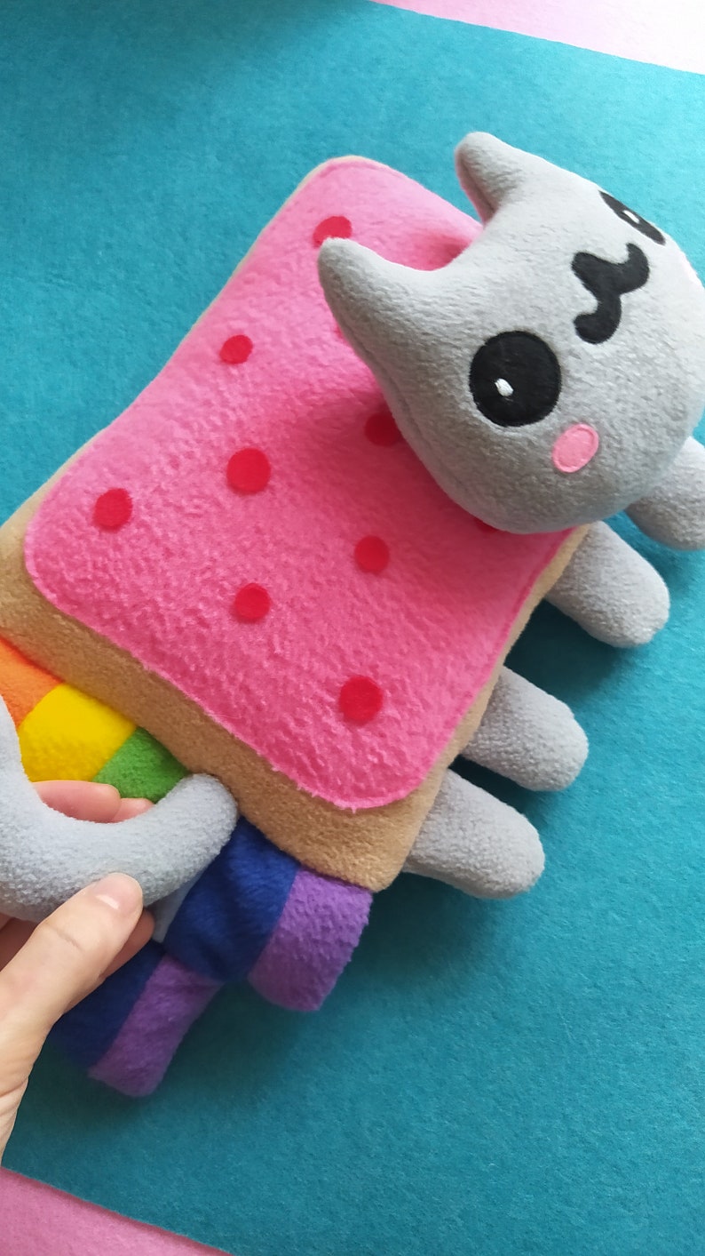 Nyan Cat Plush, Cookie Rainbow Cat, Handmade Cate - Etsy