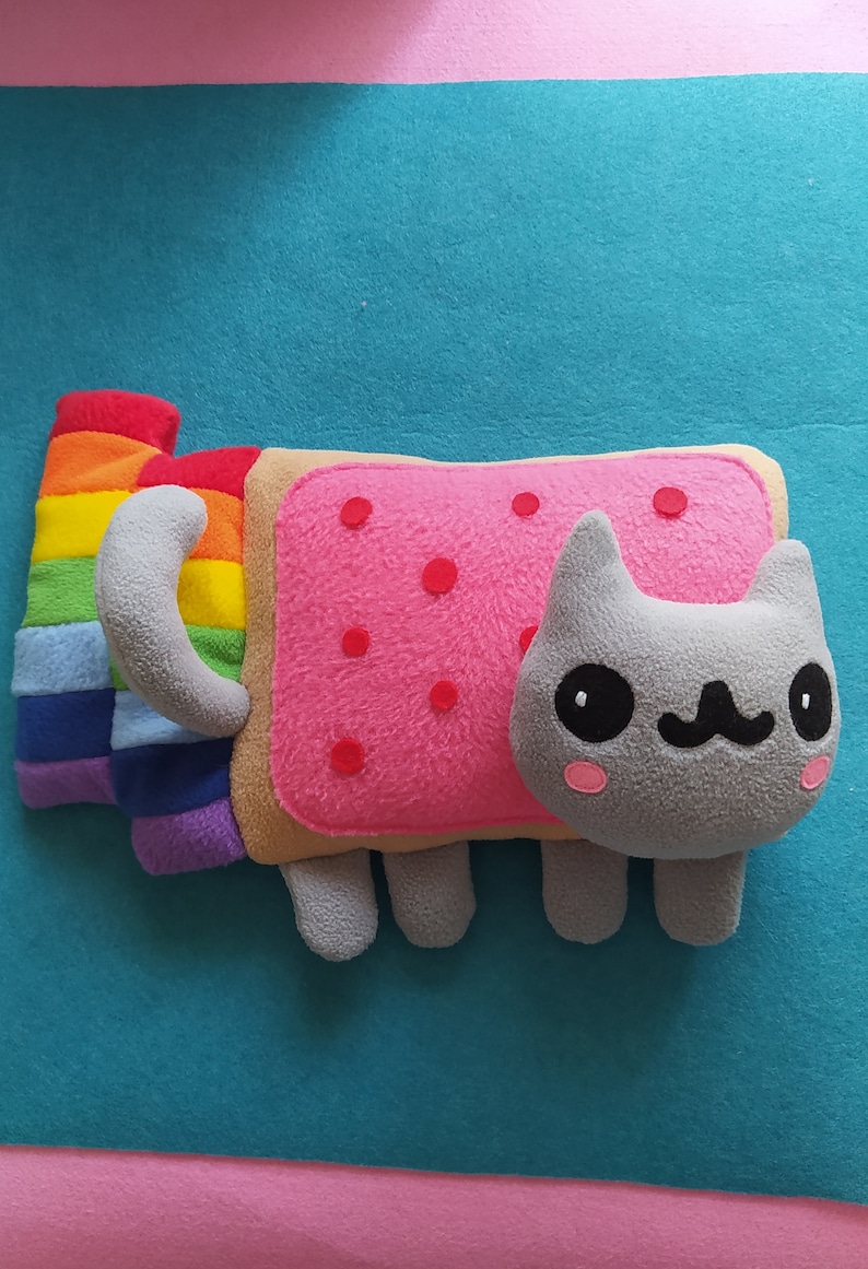 Nyan Cat Plush, Cookie Rainbow Cat, Handmade Cate - Etsy