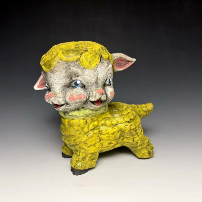 Two Headed Sheep-yellow - Etsy