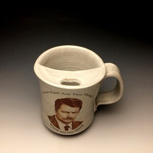Mustache Mug Ron Swan Right Handed - Etsy