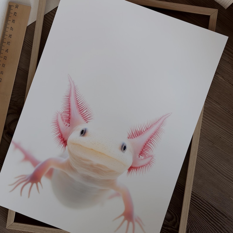 Axolotl Print, Axolotl Poster, Axolotl Wall Art, Axolotl Art Print ...