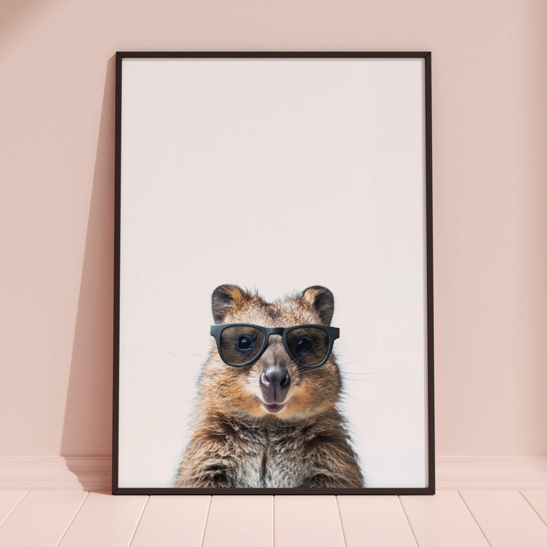 Quokka in Sunglasses Print, Quokka Print, Quokka Poster, Funny Quokka ...
