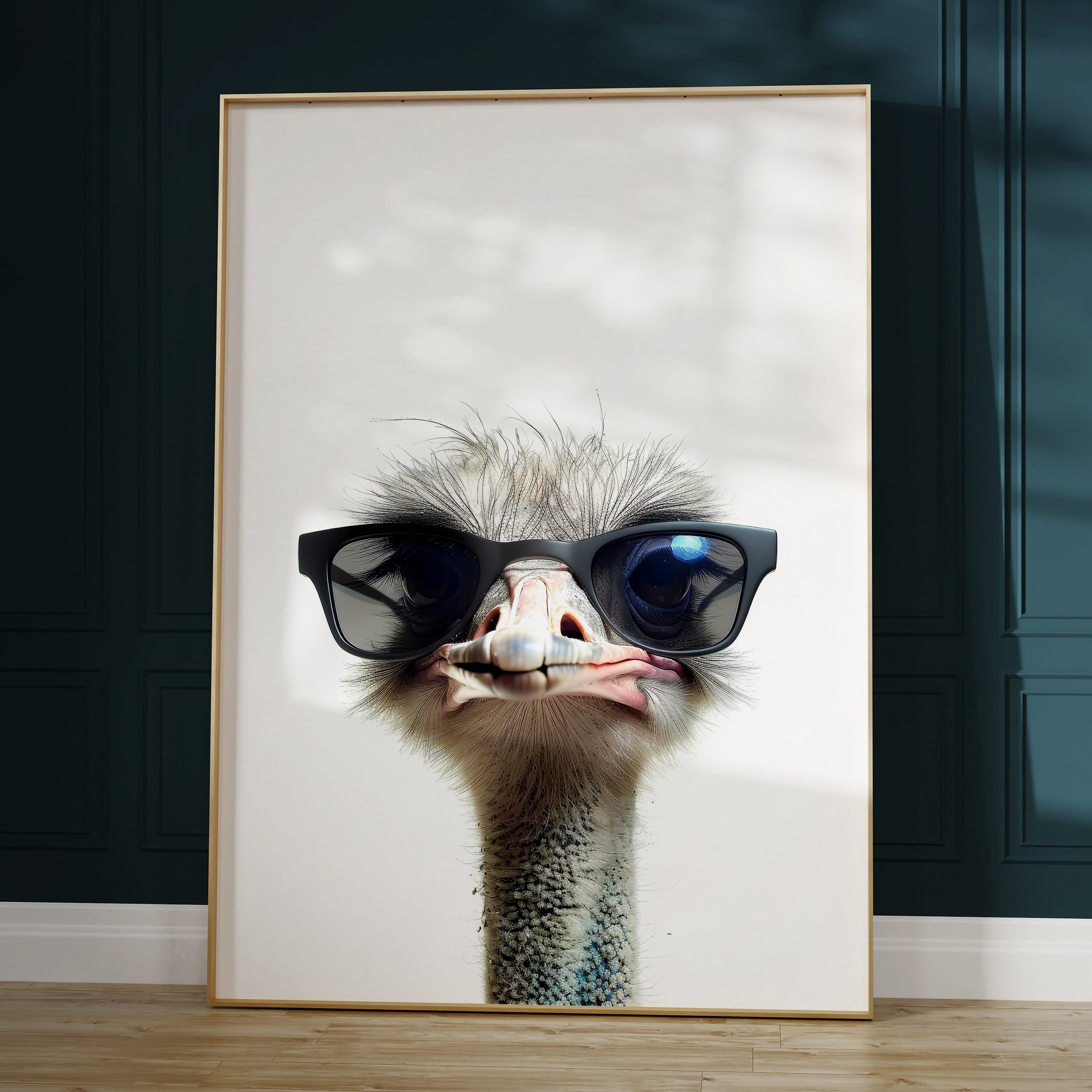 Ostrich in Sunglasses Print, Ostrich Print, Ostrich Poster, Funny ...