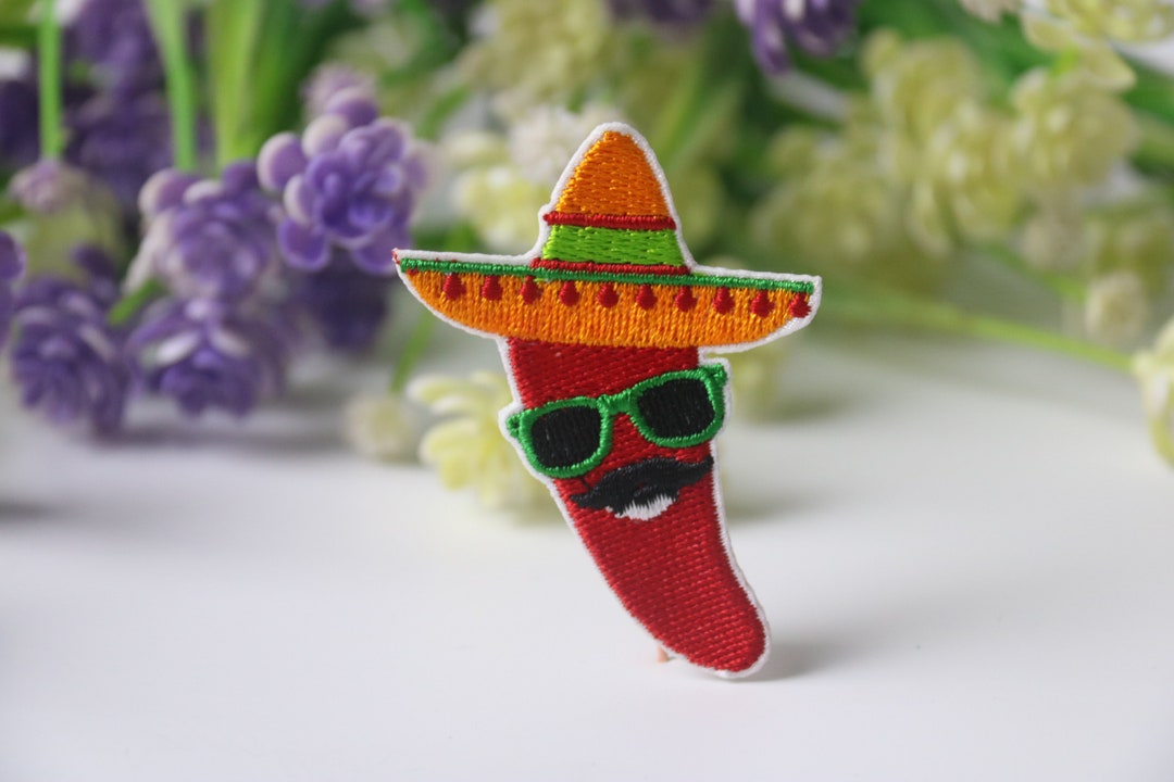 Mexico Chili Patch, Red Pepper Patch, Iron on Patch, Embroidered Patch ...
