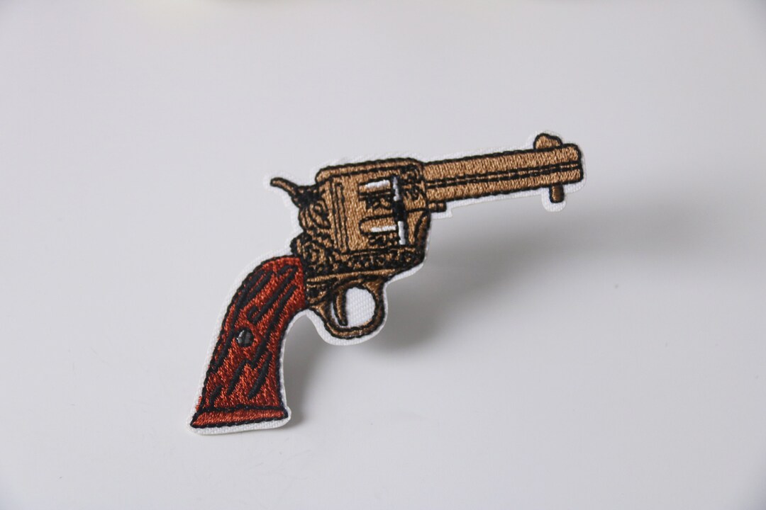 Revolver Patch, Gun Patch, Iron on Patch, Embroidered Patch, Funny ...