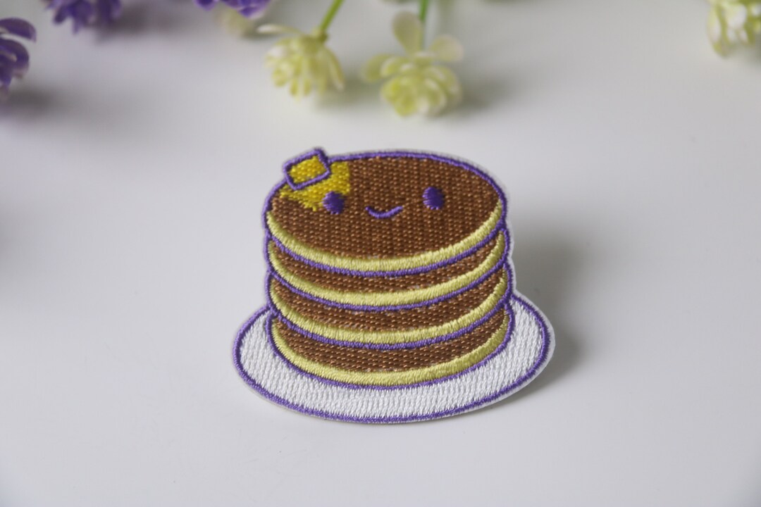 Pancake Patch, Food Patch, Iron on Patch, Embroidered Patch, Funny ...
