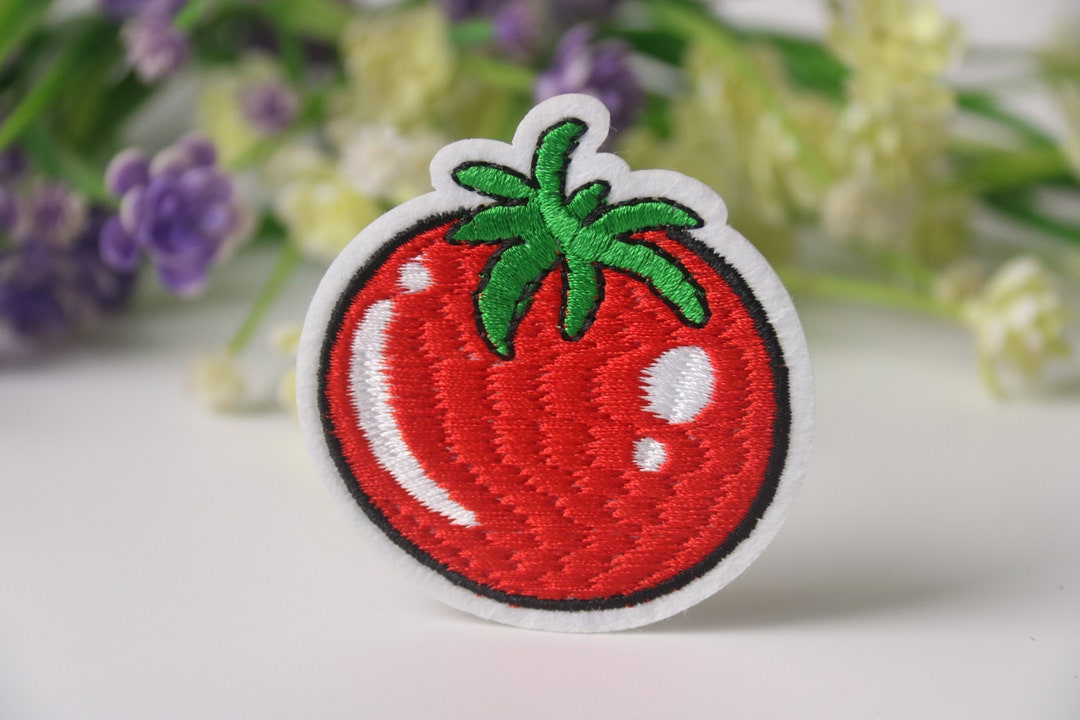 Tomato Patch, Red, Iron on Patch, Embroidered Patch, Funny Patch, Cool ...
