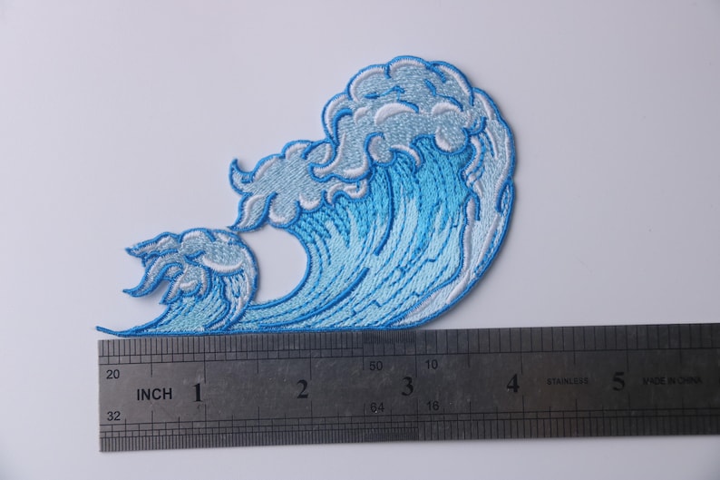 Sea Wave Patch, Wave Patch, High-end Patch, Iron on Patch, Embroidered ...