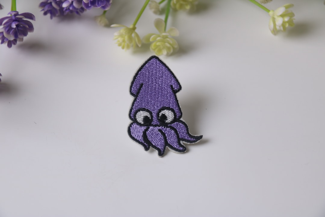 Cute Squid Patch, Iron on Patch, Embroidered Patch, Funny Patch, Cool ...