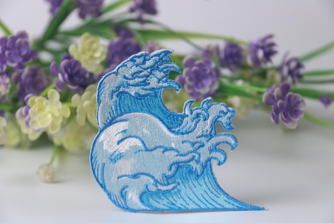 Sea Wave Patch, Wave Patch, High-end Patch, Iron on Patch, Embroidered ...