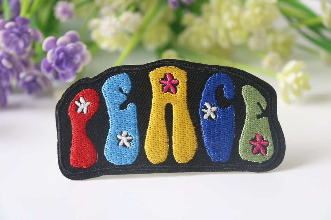 Peace Patch, Word Patch, Iron on Patch, Embroidered Patch, Funny Patch ...