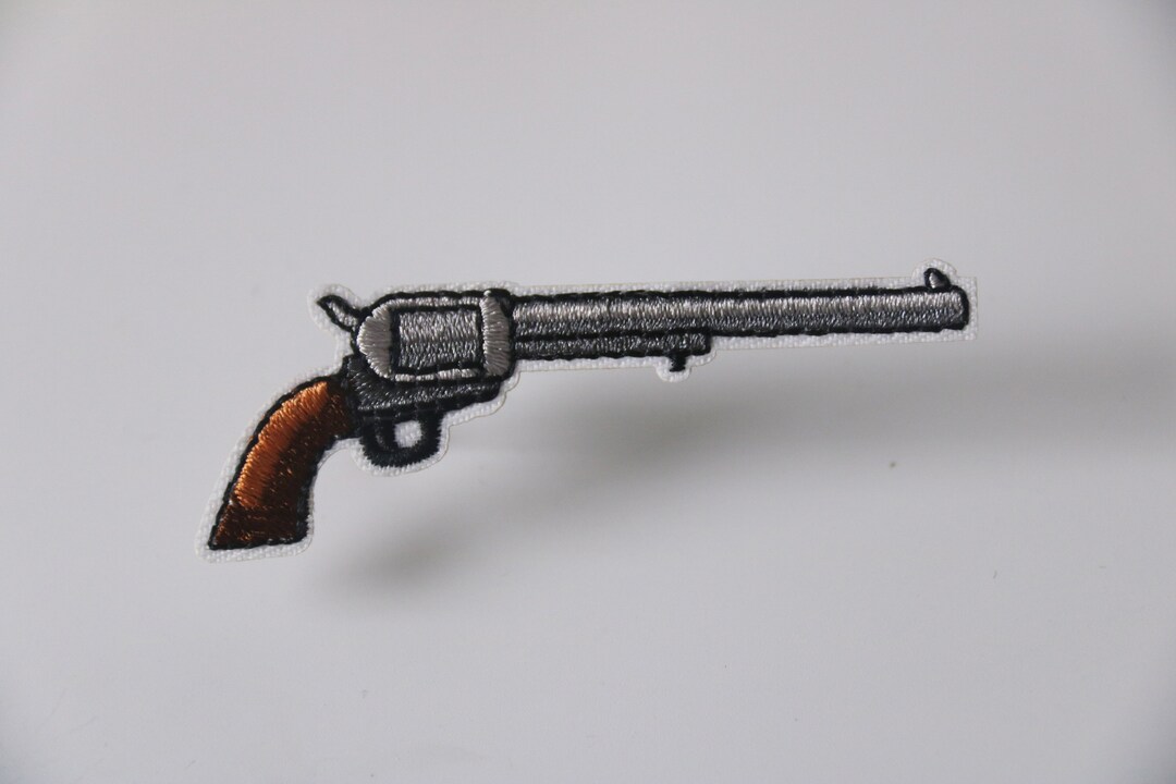 Revolver Patch, Gun Patch, Iron on Patch, Embroidered Patch, Funny Patch, Cool Patch, for Vest ...