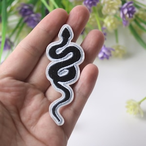Black Snake Patch, Iron on Patch, Embroidered Patch, Funny Patch, Cool ...