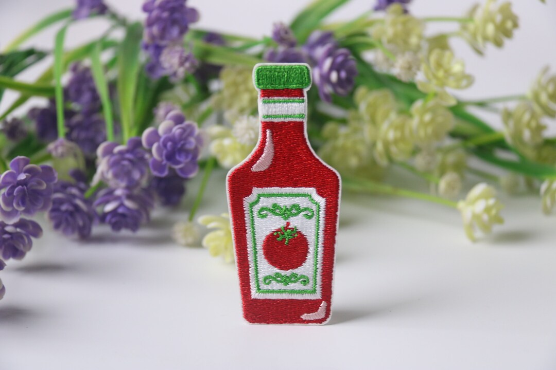 Ketchup Patch, Tomato Sauce Patch, Iron on Patch, Embroidered Patch ...
