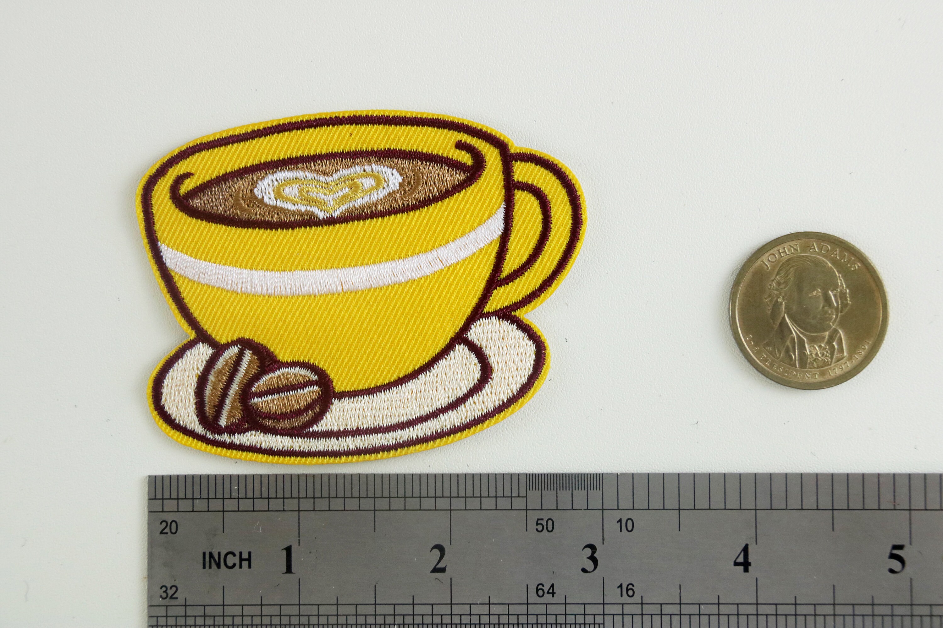 Latte Art Patch, Coffee Patch, Iron on Patch, Embroidered Patch, Funny ...