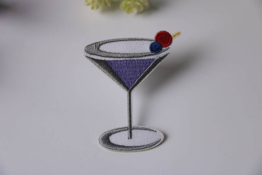 Martini Patch, Cocktail Patch, Iron on Patch, Embroidered Patch, Funny ...