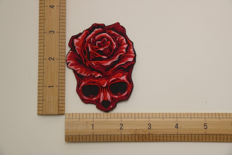 Gorgeous Rose Skull Patch, Iron on Patch, Embroidered Patch, Funny ...