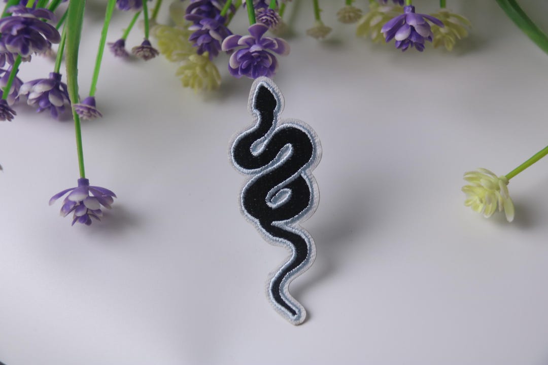 Black Snake Patch, Iron on Patch, Embroidered Patch, Funny Patch, Cool ...