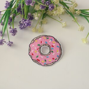 Donut Patch, Dessert Patch, Iron on Patch, Embroidered Patch, Funny ...