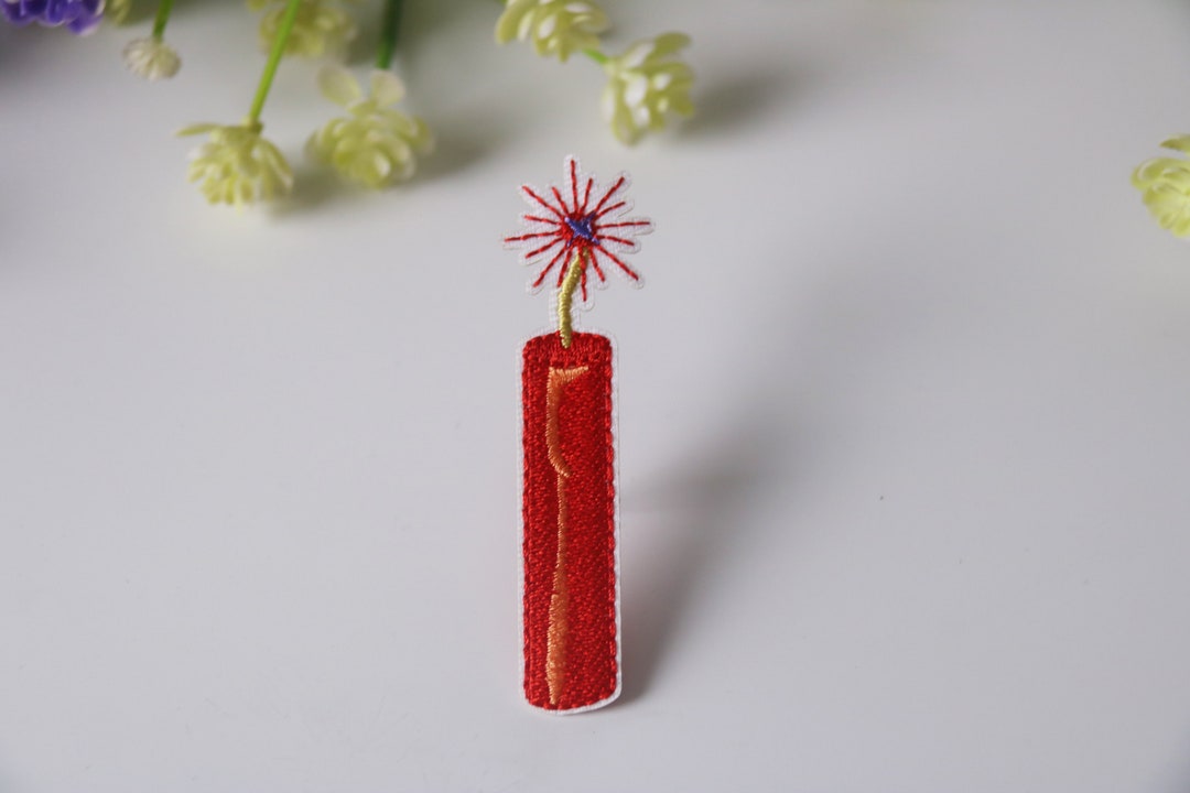 Firecracker Patch, Bomb Patch, Iron on Patch, Embroidered Patch, Funny ...