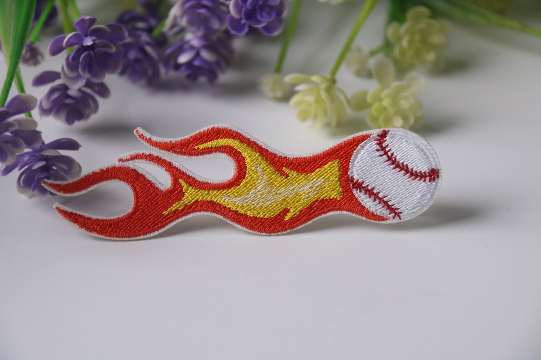 Flying Baseball Patch, Iron on Patch, Embroidered Patch, Funny Patch ...