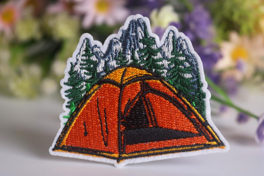 Tent Patch, Camping Patch, Adventure Patch, Iron on Patch, Embroidered ...
