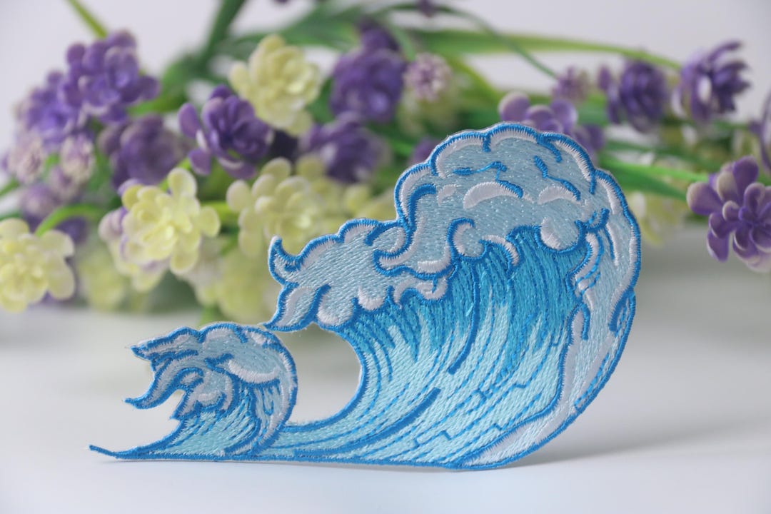 Sea Wave Patch, Wave Patch, High-end Patch, Iron on Patch, Embroidered ...