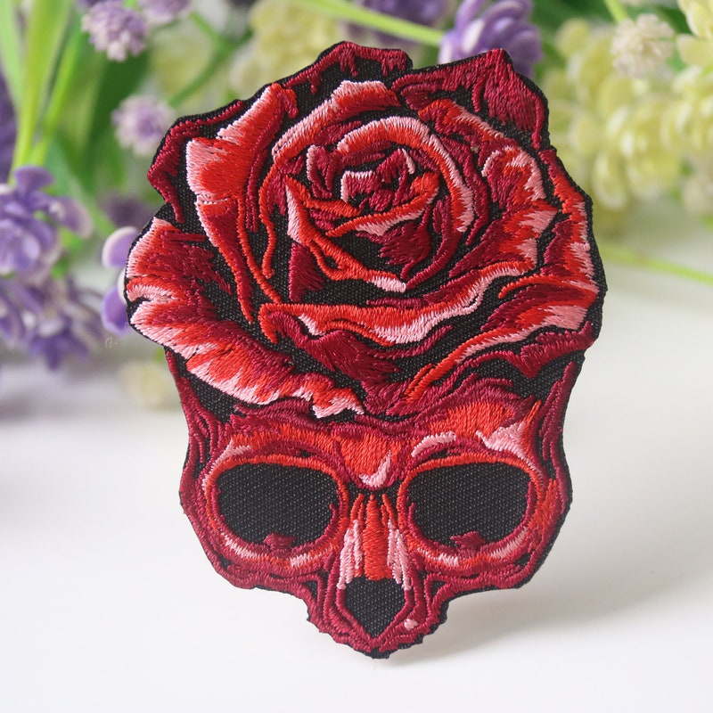 Embroidered Skull Patch - Etsy