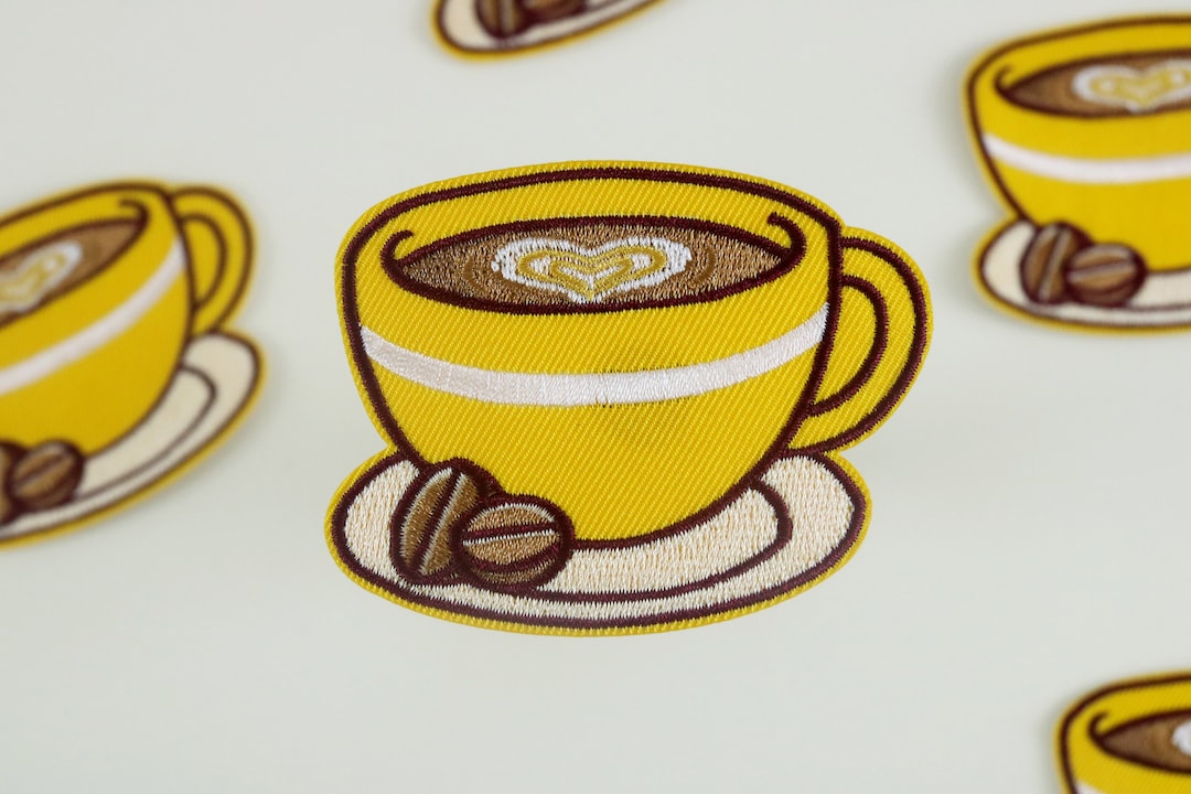 Latte Art Patch, Coffee Patch, Iron on Patch, Embroidered Patch, Funny ...