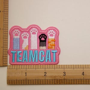 Team Cat Patch, Teamwork Patch, Iron on Patch, Embroidered Patch, Funny ...