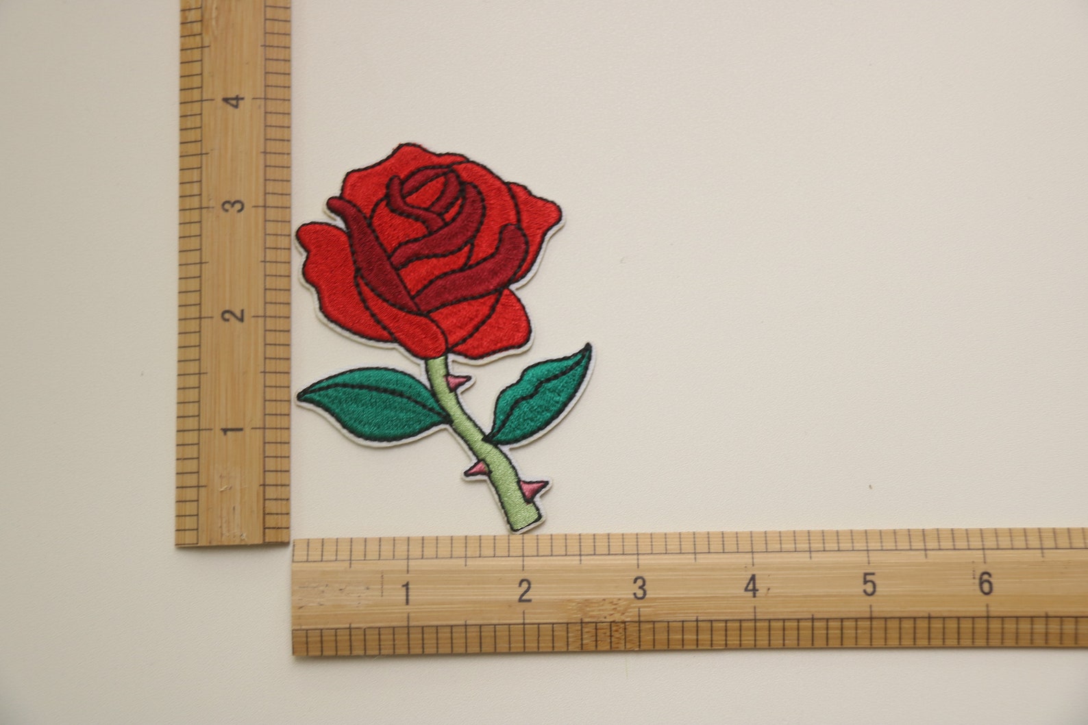 Red Rose Patch, Flower Patch, Iron on Patch, Embroidered Patch, Funny ...