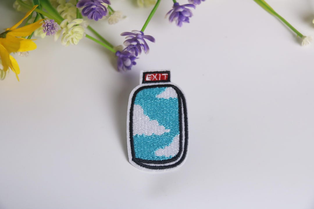 Exit Patch, Window of Airplane Patch, Iron on Patch, Embroidered Patch ...