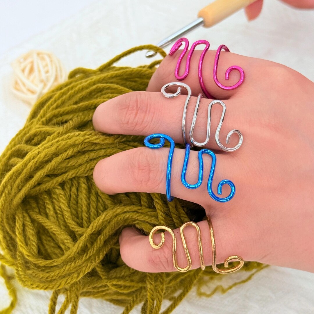 Tension Helper Crochet Ring Right & Left Hand Knitting Tension Ring ...