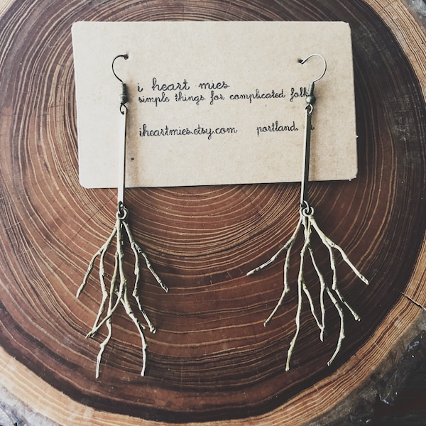 Twig Earrings - Etsy