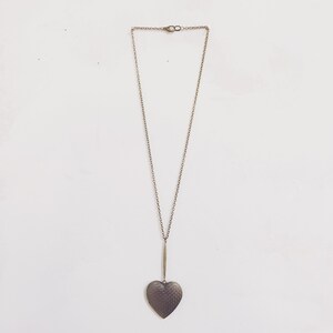 Long Locket Necklace Large Heart Locket Antique Brass - Etsy