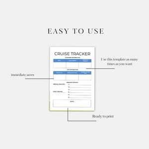 Cruise Planner Printable,travel Itinerary ,cruise Countdown, Romantic ...