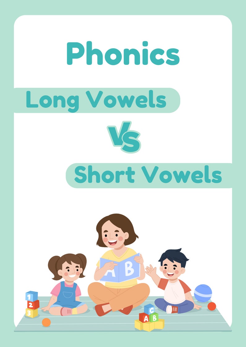 Long & Short Vowels Phonics - Etsy