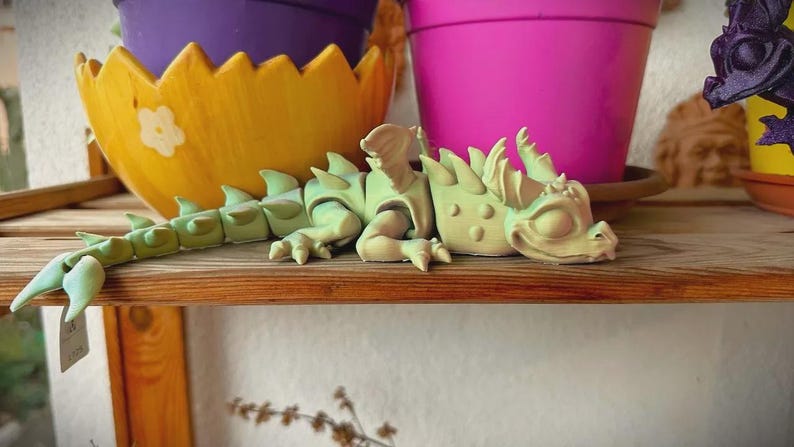 Articulated 3D Dragon: Fantasy Decor, Geek Gift - Etsy