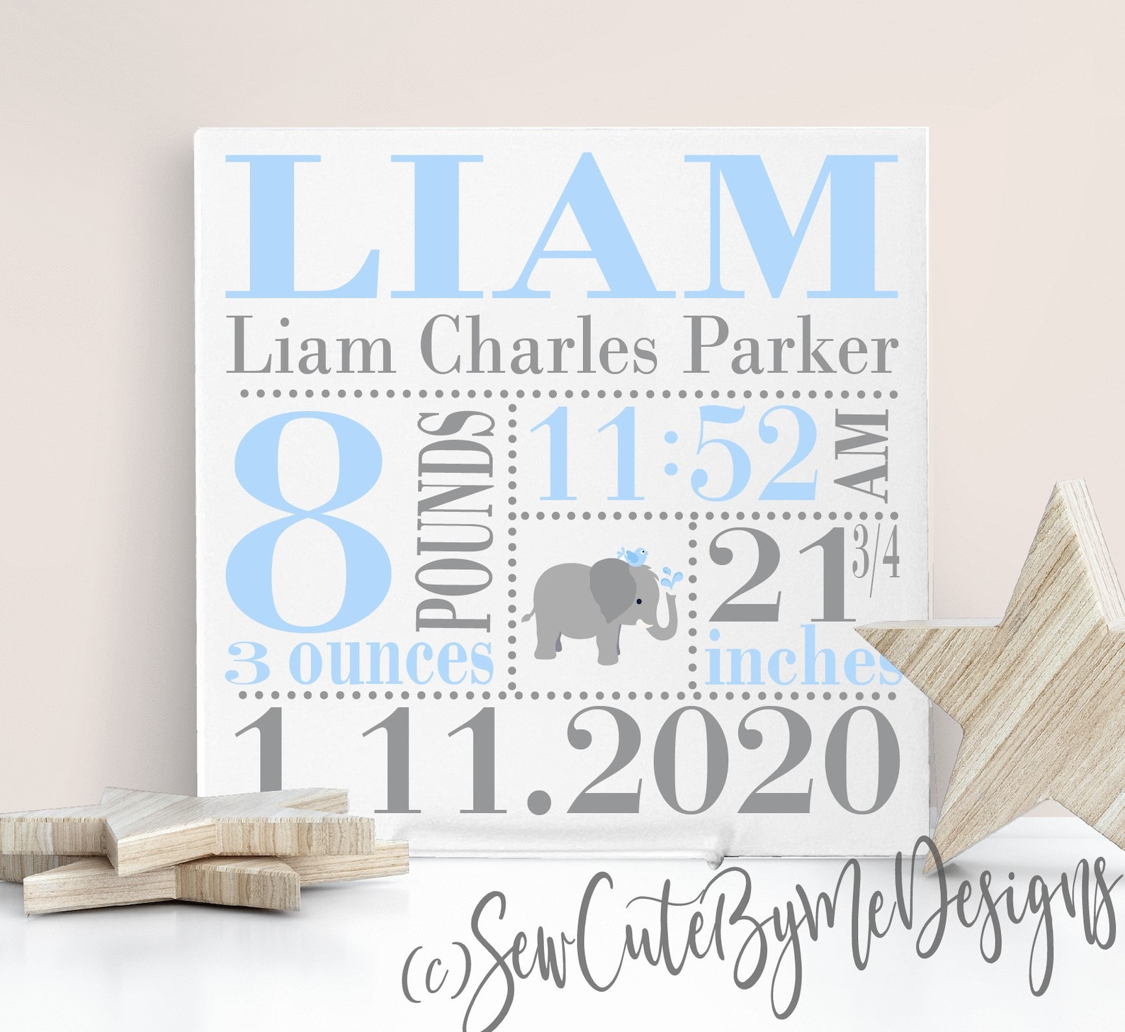 Birth Announcement Sign 8x8 Ceramic Tile Birth | Etsy