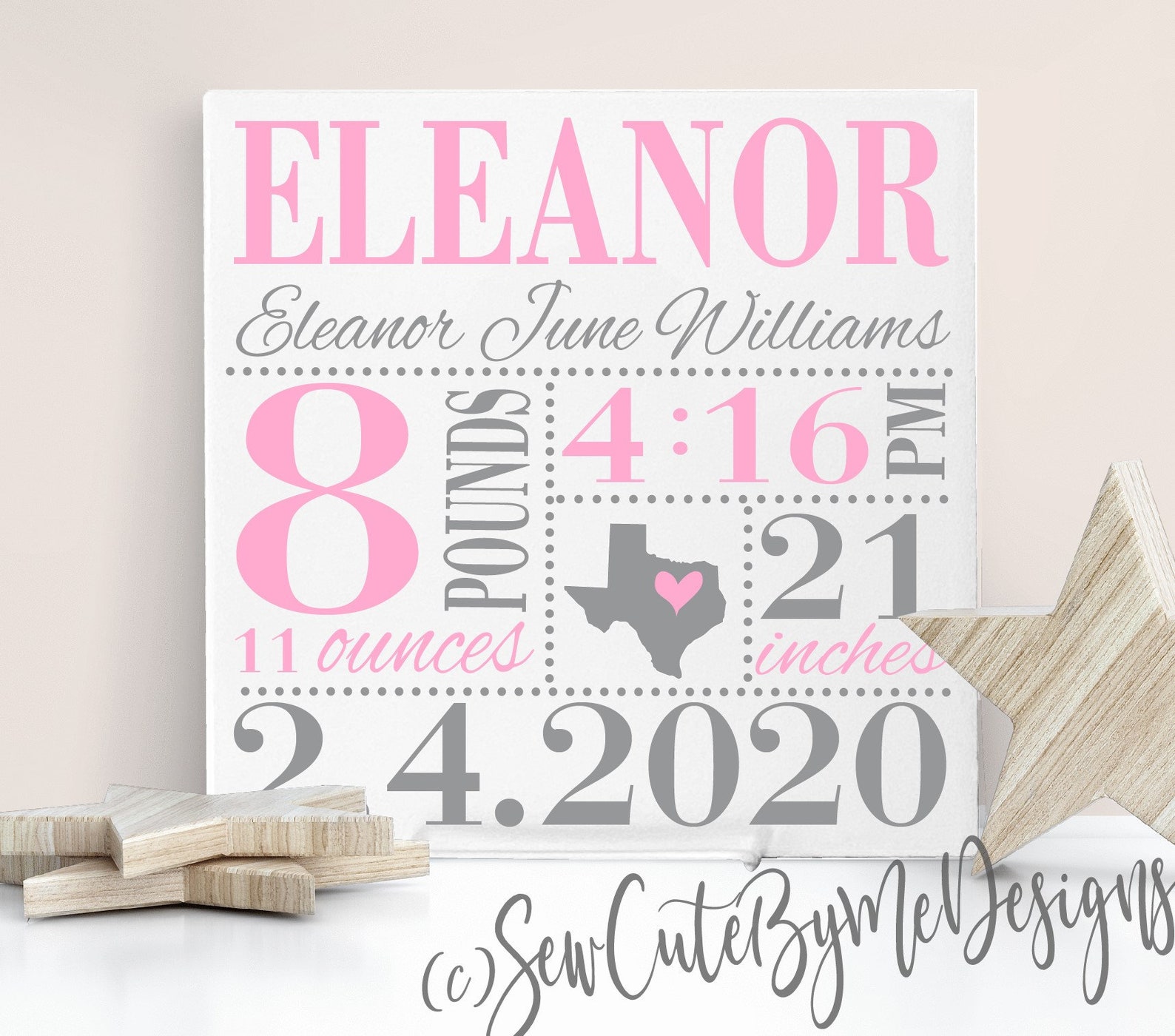 Birth Announcement Sign 8x8 Ceramic Tile Birth - Etsy