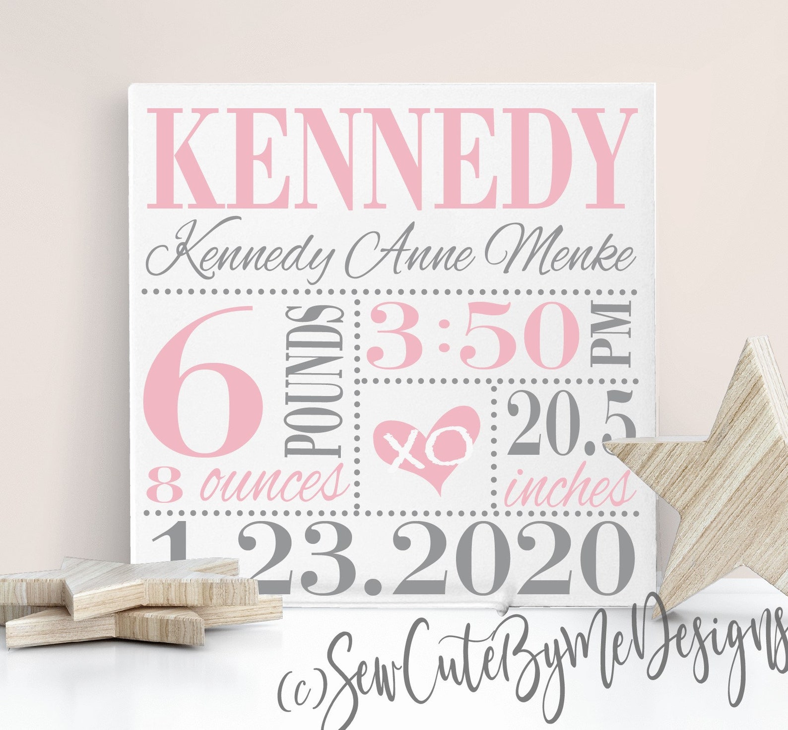 Birth Announcement Sign 8x8 Ceramic Tile Birth - Etsy