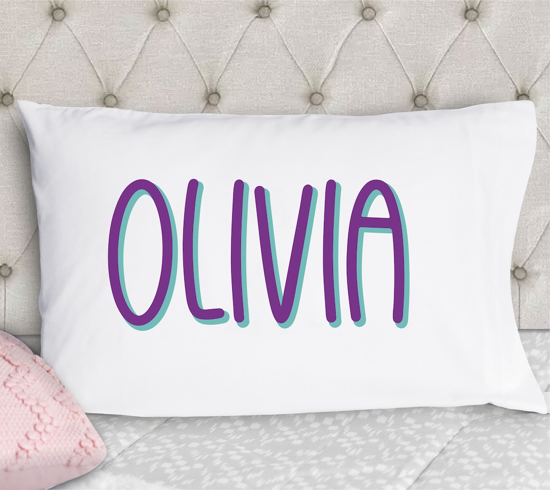 Personalized Girls Pillowcase: Name Monogram Pillow Case - Etsy