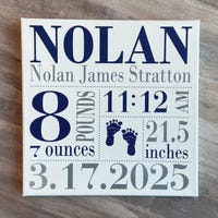 Personalized Baby Stats Poster, Newborn Birth Print, Nursery Wall Art ...