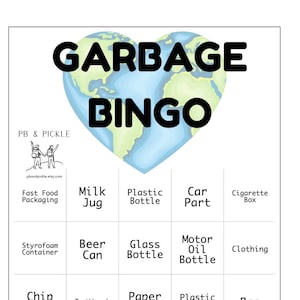 Earth Day Bingo - Garbage Cleanup Bingo, 20 Unique Printable Cards - Etsy