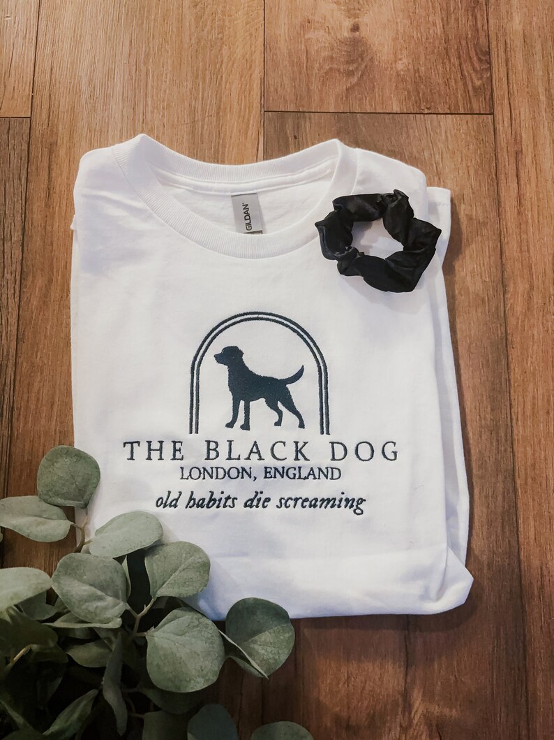 TTPD Embroidered T-shirt the Black Dog Taylor Swift Inspired Merch - Etsy
