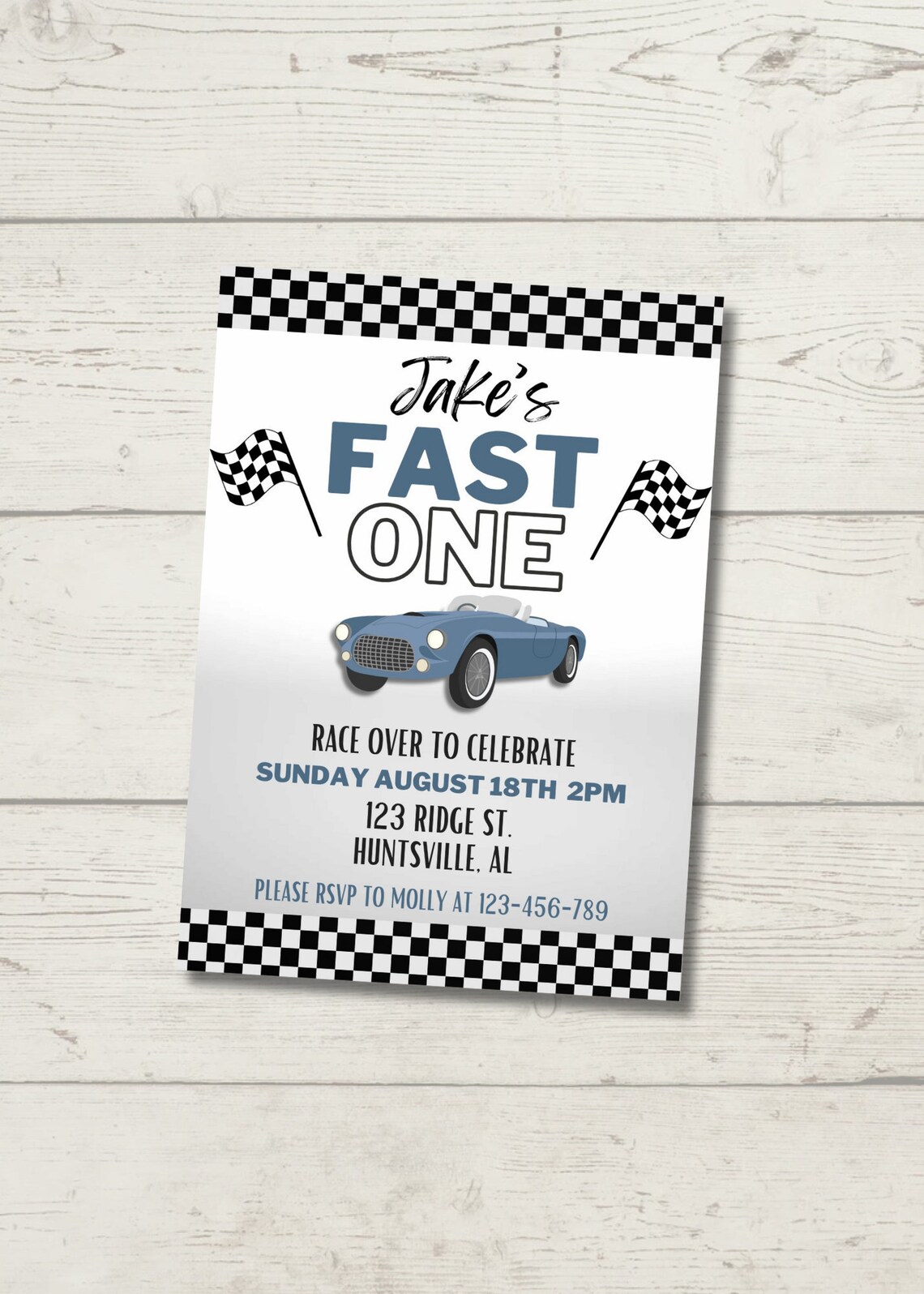 FAST ONE Party Invitation Printable Template Instant Download Editable ...